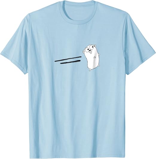 Go Golang Programming Language Logo Mascot Gopher T Shirt Clothing